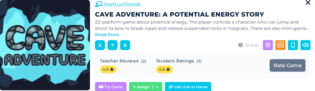 Introducing New Science Classroom Games! — March 2024